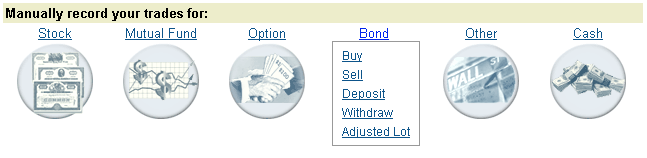 Manually Record Trades - Bond