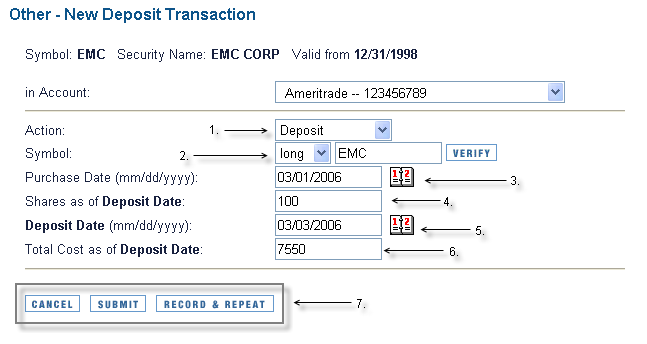 Other - New Deposit Transaction